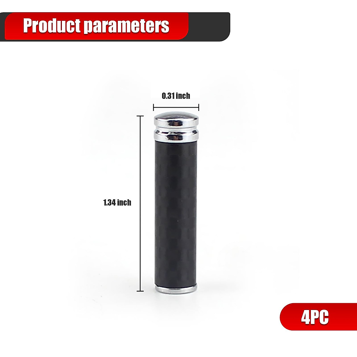 Hawyet 4 PCS Automobile Door Lock Knobs, Carbon Fiber Vehicle Door Pull Pins, Door Bolt Decorative Modification Covers, Car Interior Products, for Most Cars, Trucks and Van (Carbon Fiber)