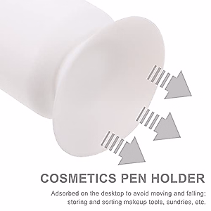 FOMIYES Silicone Pencil Holder Suction Cup Makeup Brush Holder Pencil Pen Holder for Office Desktop Storage Organizer White