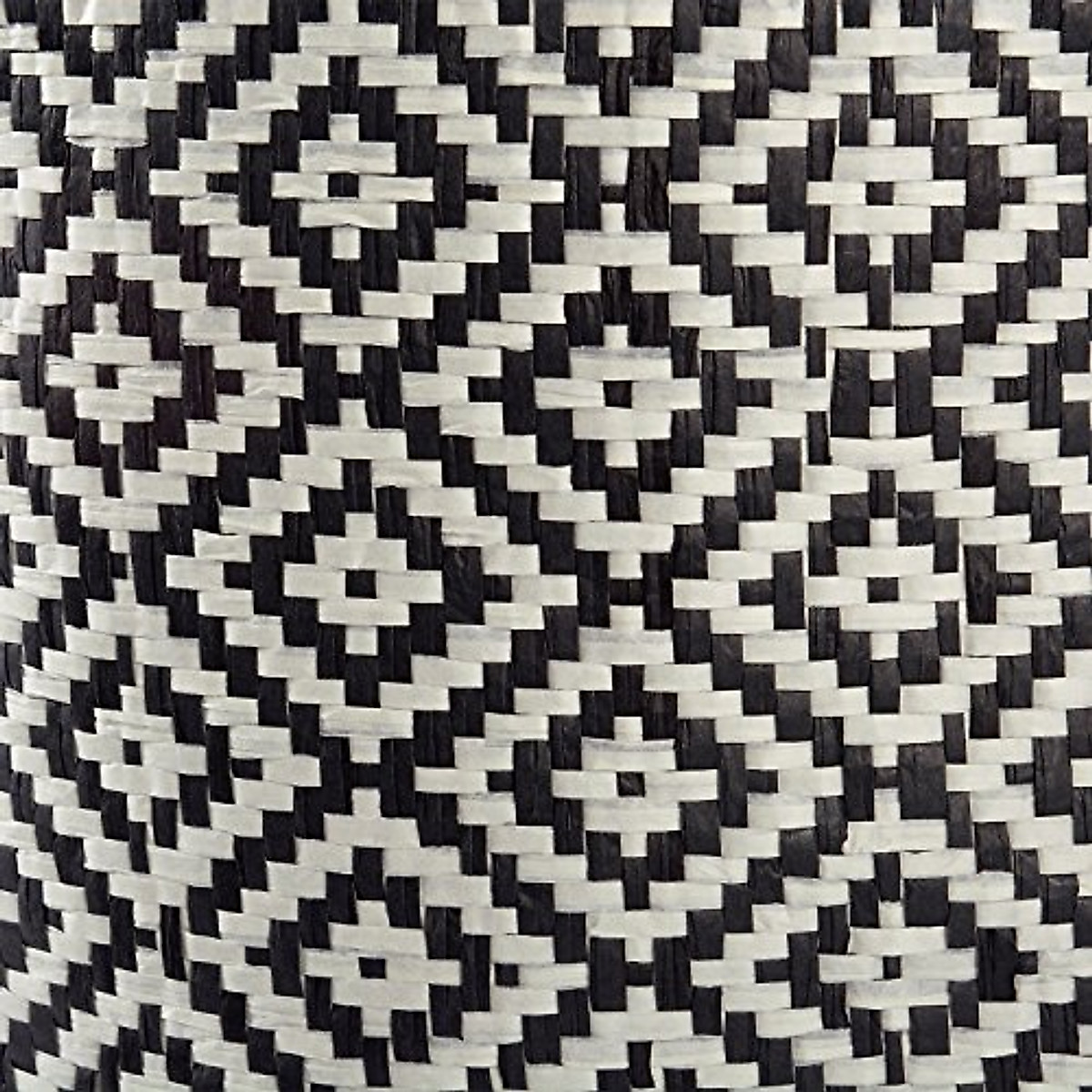DII Woven Paper Storage Bin, Geo Diamond, Black, Small Rectangle