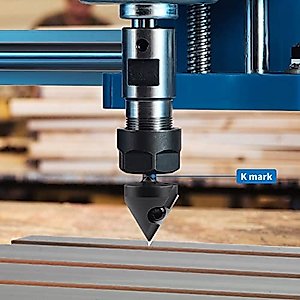 BINSTAK 60 Degree V Groove Router Bit 1/4 Inch Shank, Carbide Insert Wood CNC Router Bits for Woodworking Engraving Carving