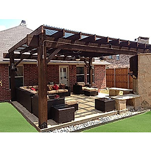 Ozco Building Products 56609 Laredo Sunset 8x8 Post Base Kit, (1 per Pack), Black