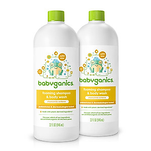 Babyganics Shampoo and Body Wash Refill, Chamomile Verbena, 32 Fl Oz (Pack of 2)