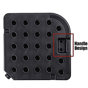 Sunnyglade 4PCS 176LB Square Shaped Water Or Sand Filled Umbrella Base Cantilever Offset Patio Market Umbrella Base Stand with U Locking (Black)