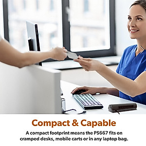 Ambir ImageScan Pro 667 Business Card Scanner with AmbirScan Business Card for Windows PC