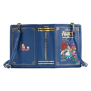Loungefly Disney Alice in Wonderland Classic Book Convertible Womens Double Strap Shoulder Bag Purse
