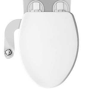 MAYFAIR Kendall Bidet Bundle, Slow-Close Never Loosen Toilet Seat with Perfect Fit, Fresh Water Spray, Non-Electric, Easy to Install Bidet, ELONGATED, White