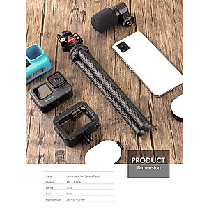 Lammcou Flexible Action Camera Tripod for GoPro Hero 11 10 9 8 Insta360, Bendable Small Mini Action Camera Gorrila Tripod - Perfect for Travel and Adventure