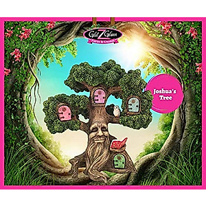 GlitZGlam Fairy Garden Enchanted Joshua’s Miniature Tree (10.5 Inch Tall) for The Garden Fairies and Lawn Gnomes. A Fairy Garden Accessory