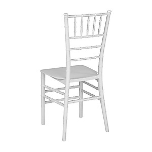 Flash Furniture 2 Pack HERCULES Series White Resin Stacking Chiavari Chair