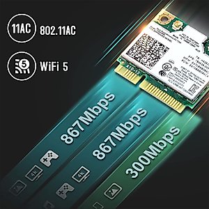 7260HMW WiFi Card, Dual Band Wireless-AC 7260 Mini PCIe Network Adapter with Bluetooth 4.0 Support Windows 10, Windows 8, Windows 7, WiFi Module Work with Laptop/Notebook