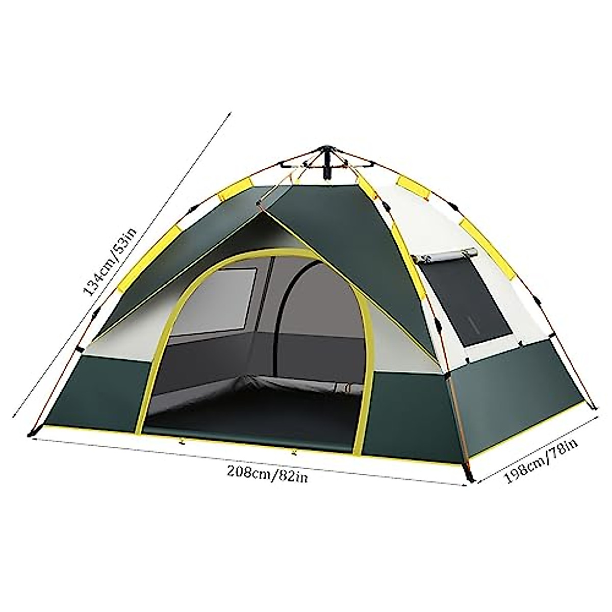 ARIOU Camp Tent, Automatic Setup Tent, Family Dome Tent, Waterproof Tents for Camping, 50+ Uv-Proof Hiker Tent 2-3 Person, Pop Up Tent Double Doors for Mountaineering, Hiking