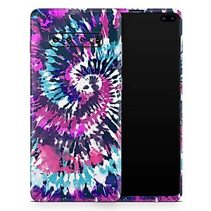 DesignSkinz Spiral Tie Dye V3 Protective Vinyl Decal Wrap Skin Cover Compatible with The Samsung Galaxy S20 (Screen Trim & Back Glass Skin)