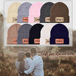 Custom Beanie Hats, Knitted Infant Baby Beanies Caps for Toddler Boys Girls Adult Black