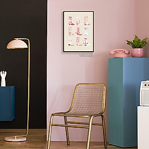 mifyuibytr Cowgirl Boots Print Poster, Pink Western Coastal Cowgirl Boot Aesthetic Canvas Wall Art, Preppy Cowgirl Room Decor 12x16in Unframed