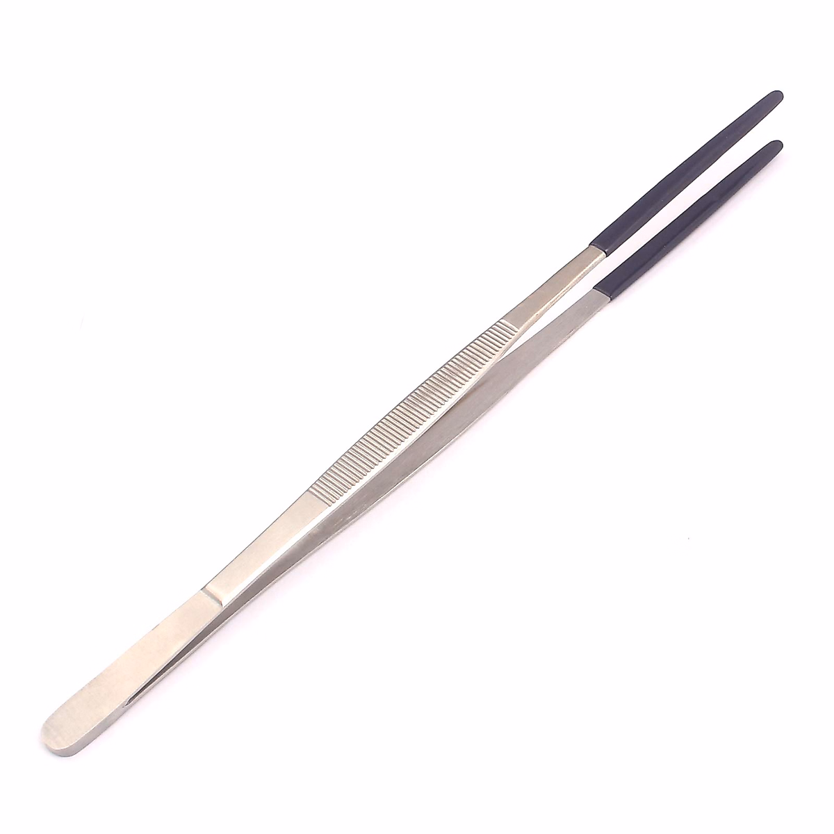 DDP 12" 'LONG TWEEZERS, NON MARRING PLASTIC COATED FOR RETRIEVING FROM ULTRASONIC AND STEAM CLEANERS