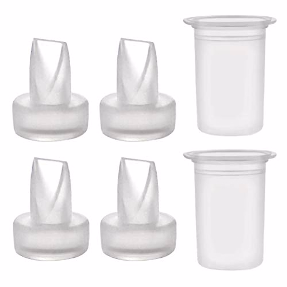 Maymom Pump Parts Compatible with Ameda Purely Your Pumps, MYA Joy Pump, but not MYA Pro; (4 Duckbills 2 Membranes)