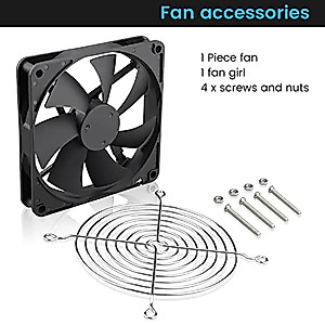 Wathai 140mm Case Fan 12V DC Brushless High Performance Cooling Fan 140x25mm