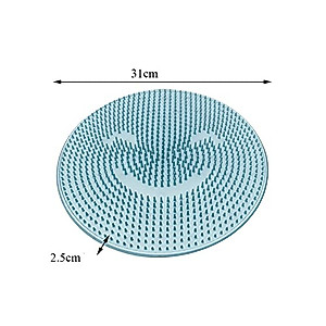 INGVY Dry Brushing Body Brush Strong Suction Cup Nonslip Silicon Silicone Bath Massage Pad Scrub Foot Skin Artifact Clean Shower Back Pad Accessories to