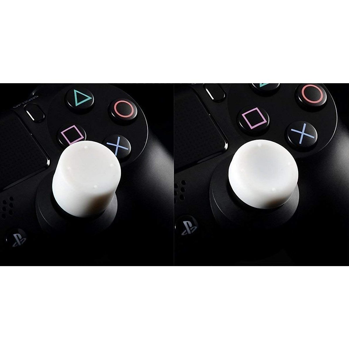 Analog Controller Raised Thumb Stick Grips Thumbsticks Joystick Cap Cover for PS4, PS3, Switch Pro, Xbox one, Xbox 360, Wii U, PS2 Controller (Pack of 8 pcs White)