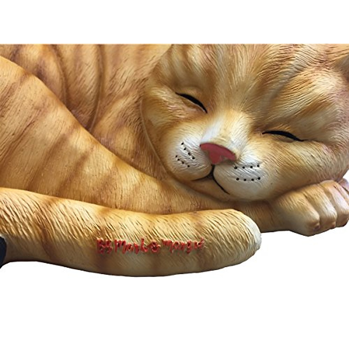 By Mark & Margot - Outdoor Garden Gnomes Picnic Sleeping Cat Statue - Beautiful Funny Novelty Gift (One Size, Blue)