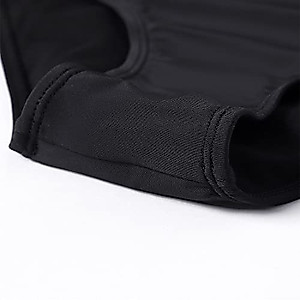 SUUKSESS Women Halter Tankini Bathing Suits Sexy Slimming Tummy Control Swimsuits 2 Pieces (Black, XL)