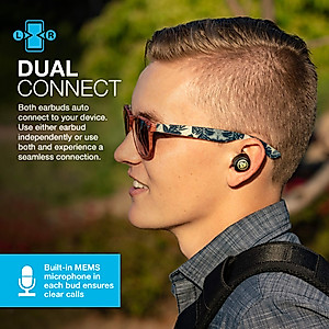 JLab JBuds Air Icon True Wireless Signature Bluetooth Earbuds + Charging Case, Black & Gold, IP55 Sweat Resistance, Bluetooth 5.0 Connection, Stereo Phone Calls, 3 EQ Sound Settings