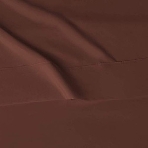 snowhomes 800-Thread Count 4-Pcs Bed Sheets 100% Egyptian Cotton Bedding Set Chocolate Full Size Sheets, Long Staple Cotton Fitted Sheet with Pillowcase, Fits Mattress Upto 16" Deep Pockets