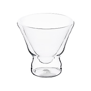 MasterPRO - Mixology Glassware - Double Walled Insulated Glassware - Durable Borosilicate Glass Sets for Home and Kitchen - Set of 2 Martini Glasses - 7.7 ounces