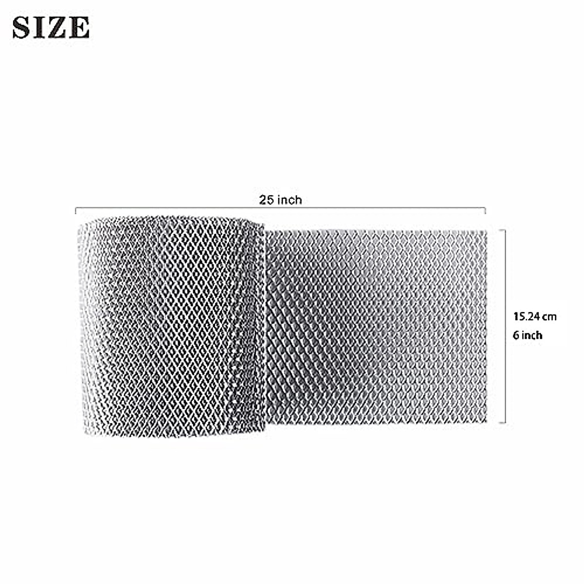 6 inch x 25 feet Aluminum Gutter Guard Mesh Roll, Leaf Guards for Gutters Gutter Covers Screen Rain Gutter Protector downspout Guard.