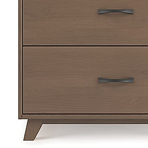 Child Craft SOHO 3 Drawer Mid-Century Modern Dresser with Changing Topper, Anti-Tip Kit, Extra-Large Storage for Baby Nursery, Kid’s Room (Dusty Heather)