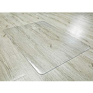 HOMEK Crystal Clear Chair Mat for Hardwood Floor, 48”x 36” Office Chair Mat for Hard Floor, 1/8” Thick Floor Protector Mat