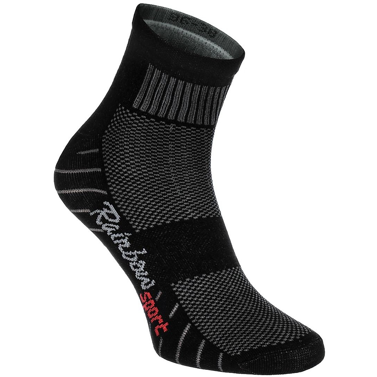 12 pairs of Black Athletic Socks: Running, Cycling, Fitness, Breathing Cotton S