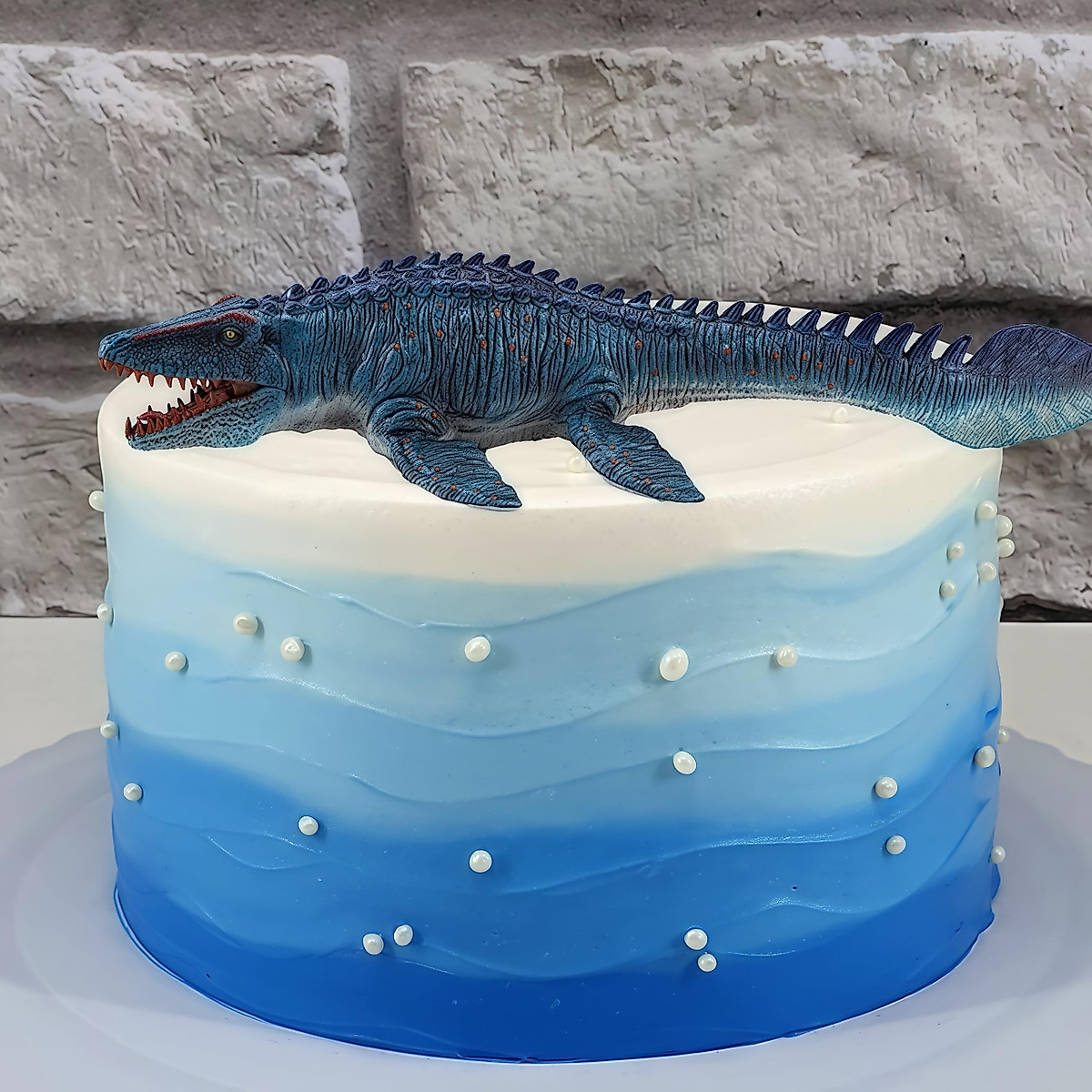 Gemini&Genius Dinosaur Toy, Mosasaurus Action Figure, Reptile Animal Toy, Great Gift, Collection, Cake Topper, Role-Play, Storytelling Prop, Party Supplie, Room Decor for Kids