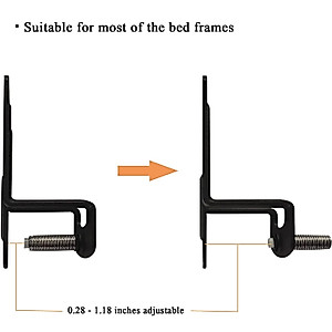 RONDURE 6pcs Mattress Slide Stopper, Non Slip Mattress Gripper to Keep Mattress from Sliding - Mattress Holder for Metal Bed Frame to Prevent Sliding