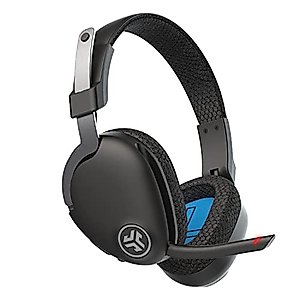 JLab JBuds Work Wireless Headset with Microphone - Over Ear Computer Headsets, Wired or Wireless Headphones with 60+ Playtime - Multipoint Bluetooth Headset for Laptop, Teams - Office Headset with Mic