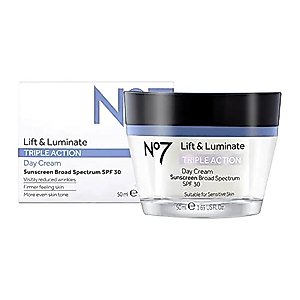 Boots No7 Lift And Luminate Triple Action Day Cream 1.6 Ounce