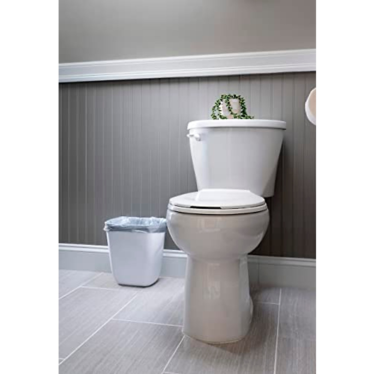 Color Scents Small Trash Bags - 4 Gallon, 200 Total Bags (1 Pack of 200 Count), Drawstring - Silver bag in Linen Fresh Scent