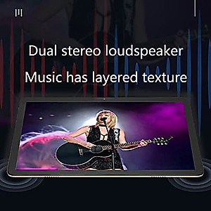 CHICIRIS 4G LTE Tablet, 5MP Front 13MP Rear 8 Core CPU 10.1 Inch Tablet AU Plug 100-240V 1920x1200 Resolution for Reading for Android 11.0 (Gold)