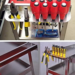 YGCBL Multifunction Portable Hand Trucks,Trolleytool Trolley Cart Stainless Steel Multifunction Organizer Silver Service Trolley, Bearing 100Kg, 2 Styles,A-700X350X800Mm