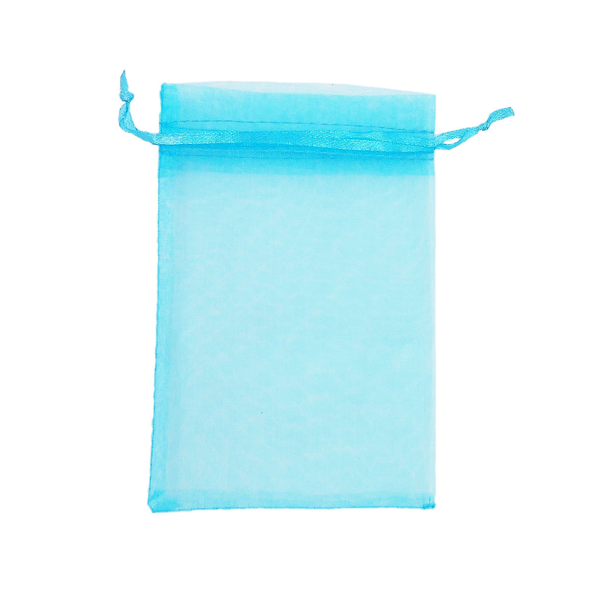 ATCG 100pcs 6x9 Inches Drawstring Organza Pouches Wedding Party Favor Gift Candy Bags (Aqua Blue)