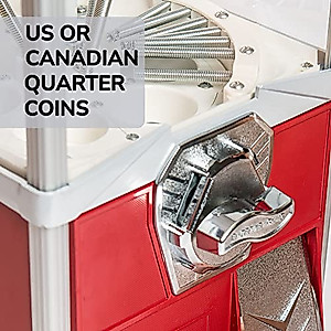 Vending Machine - Big Capsule Vending Machine - Prize Machine - Commercial Vending Machine for 2 Inch Round Capsules Gumballs Bouncy Balls - Red