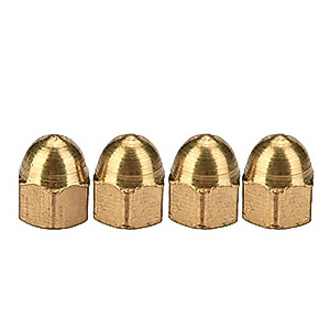 Brass Acorn Nut Kit Dome Brass Hex Acorn, M5 Brass Acorn Nuts Head Cap Hex Nuts Set Vehicle Fasteners (M3(20PCS))