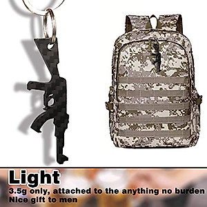 CRMPro Carbon Fiber Bottle Opener with Metal Keyring, Ultralight Keychain Bottle Openers for Outdoor Campaign Bar Restaurant, Portable Wine Opener Best Gift for Men Soldier…