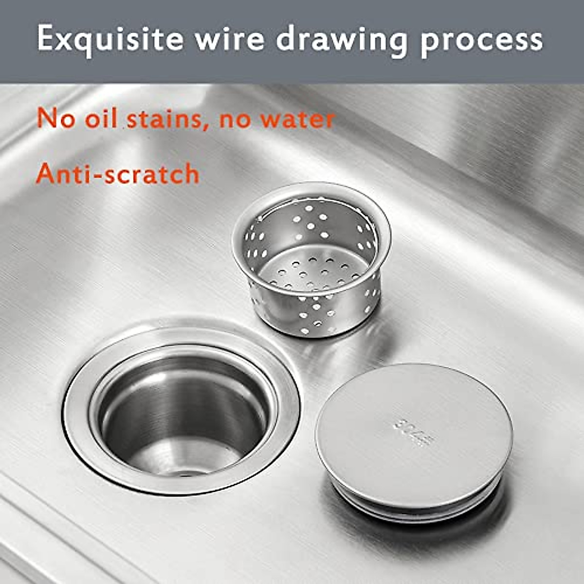 Single Bowl Prep Kitchen Sink, 24x17in, 25x17in, 26x18in, 29x18in Drop-in Stainless Steel Sink for Garage Restaurant Bar, with Drain and Faucet (Color : Hot and Cold Water Faucet, Size : 24x17in)