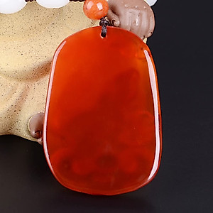 Women's Necklaces Men's Necklaces Hand carving Zodiac Necklace Pendant Made of agate Gemstone Horoscope Animal Sign Amulet Free adjustment of necklace (Dog，Sociable)