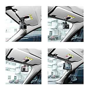 PellKing Car Sun Visor Mount VLOG/Video Holder for iPhone Samsung Cell Phone GoPro Insta360 X3 X2 X RS R AKASO DJI Osmo Action 3 2 Camera and Accessories