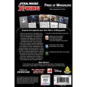 Star Wars X-Wing 2nd Edition Miniatures Game Pride of Mandalore REINFORCEMENTS Pack - Strategy Game for Kids & Adults, Ages 14+, 2 Players, 30-45 Minute Playtime, Made by Atomic Mass Games
