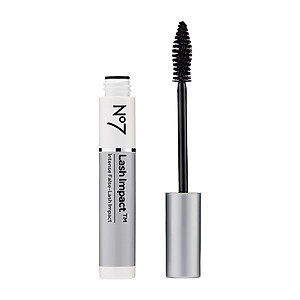 No7 Lash Impact Mascara - Black - Volumizing Mascara for False-Lash Effect - Smudge-Free Formula for Lengthening Lashes with Oversized Cone Brush Applicator (7ml)