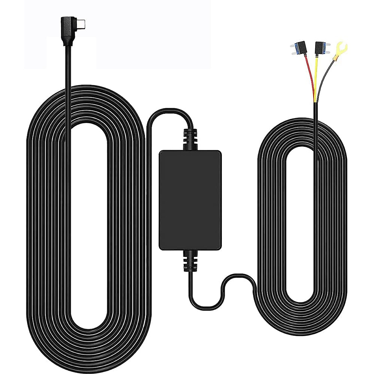【G910 + TypeC Hardwire Kit】 WOLFBOX G910 Mirror Dash Cam with Pedestrian Detection & USB C Hardwire Kit
