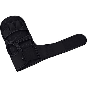 RDX MMA Hybrid Sparring Gloves, Maya Hide Leather, Open Ventilated Palm, Padded Mitts Martial Arts Kickboxing Muay Thai Training Cage Fighting, Men Adult, Punching Bag and Pads Workout